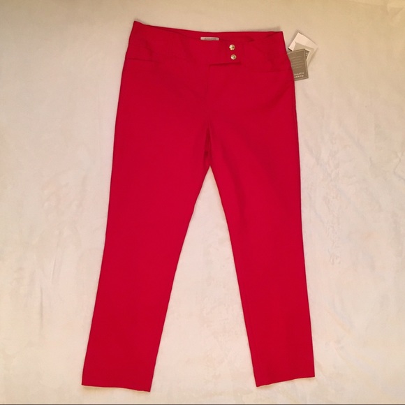 Madison | Pants & Jumpsuits | Adorable Red Hot Double Button Capri ...